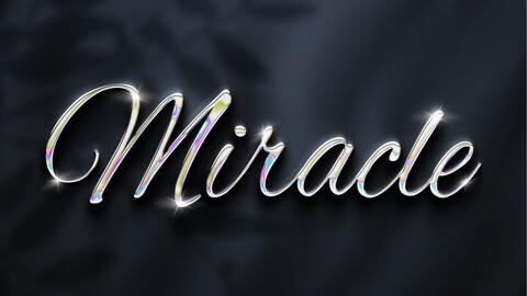ArtStation - 3D Miracle. PSD fully editable text effect. Layer style ...
