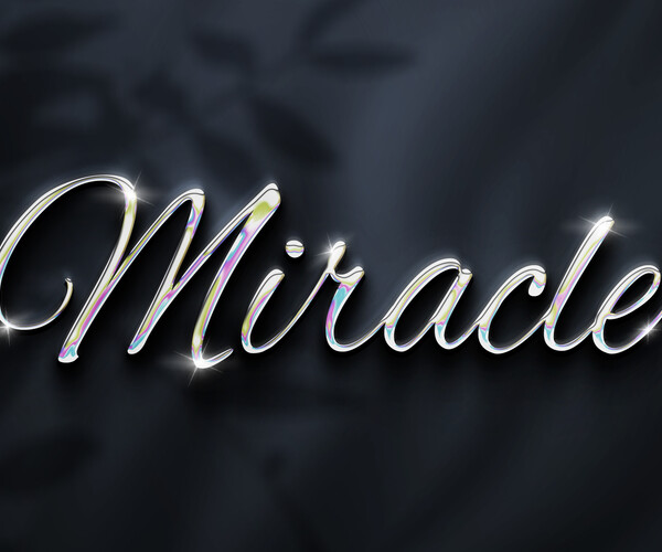 ArtStation - 3D Miracle. PSD fully editable text effect. Layer style ...