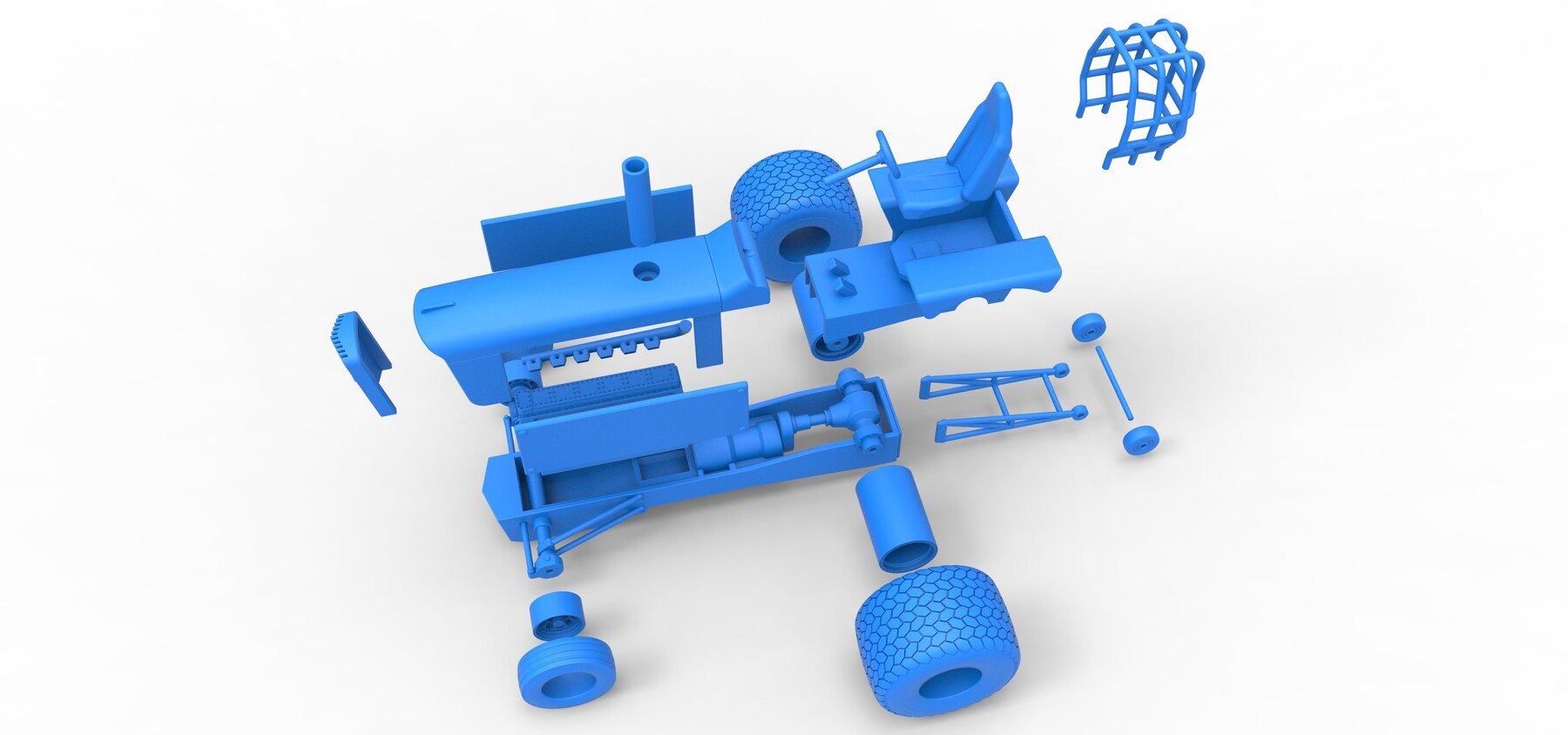 ArtStation - 3D printable Diecast Tractor dragster concept Scale 1:25 ...