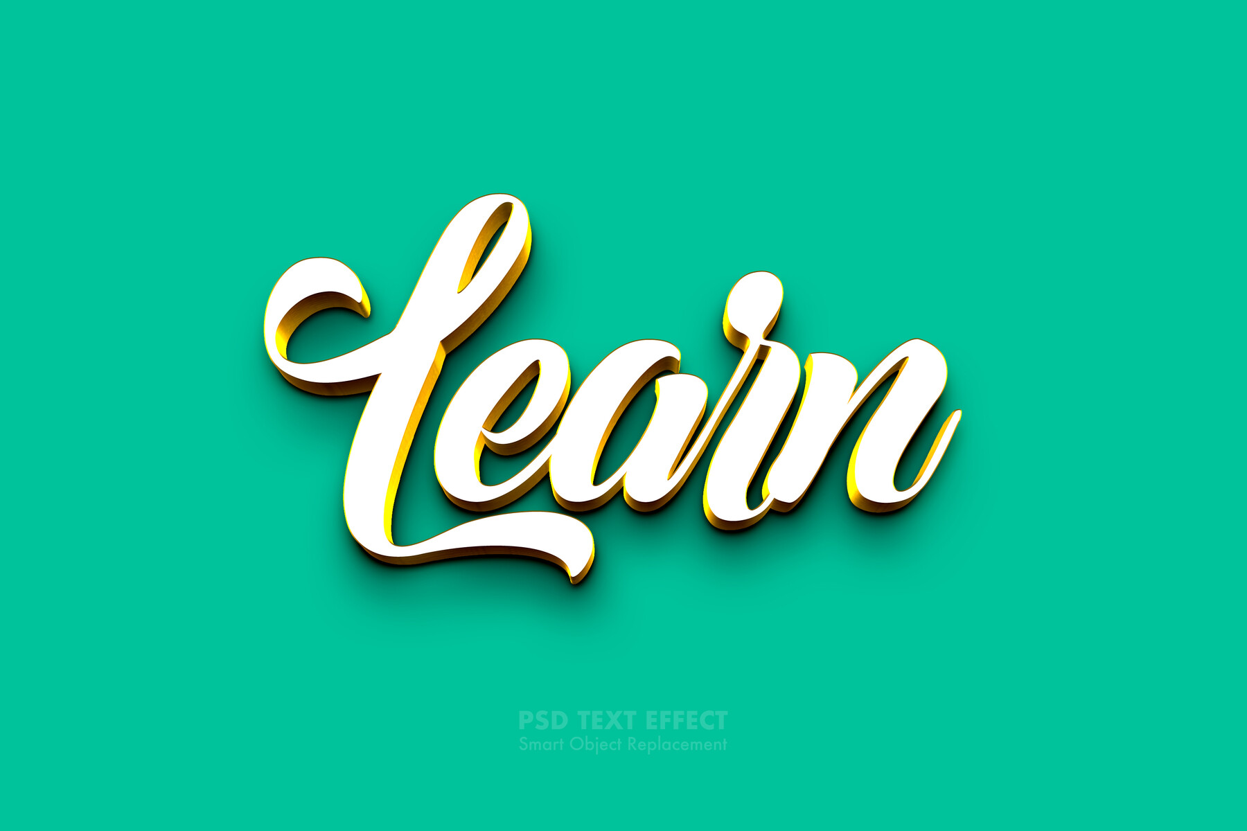 ArtStation - 3D Learn. PSD fully editable text effect. Layer style PSD ...