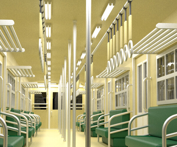 ArtStation - Cartoon Subway Metro Interior 3d model | Resources