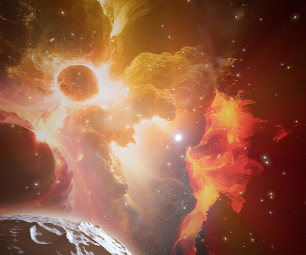 Artstation Abstract Nebula Skyboxes Volume 5 Unreal Engine Project