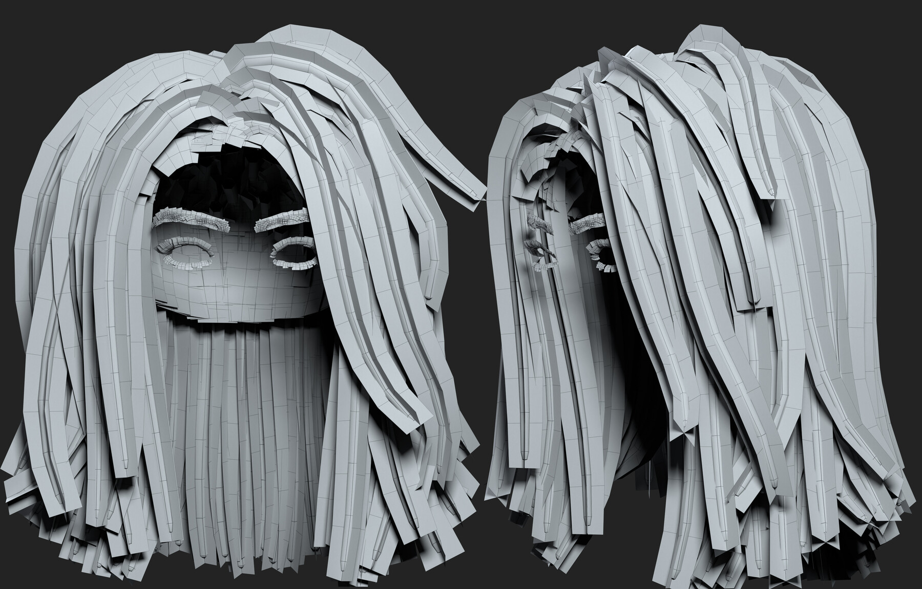 ArtStation - Dreadlocks Low Poly | Game Assets