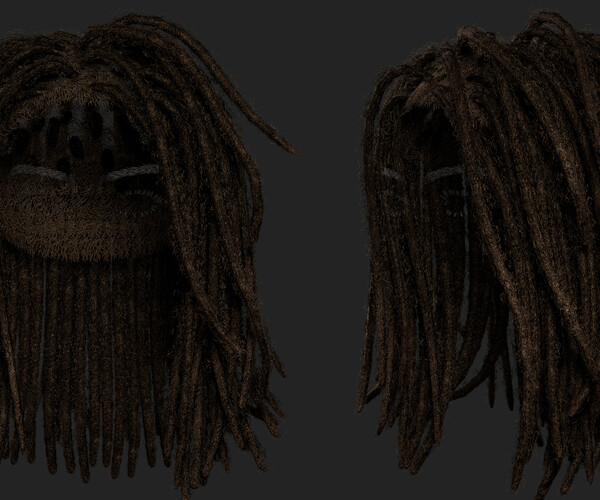 ArtStation - Dreadlocks Low Poly | Game Assets
