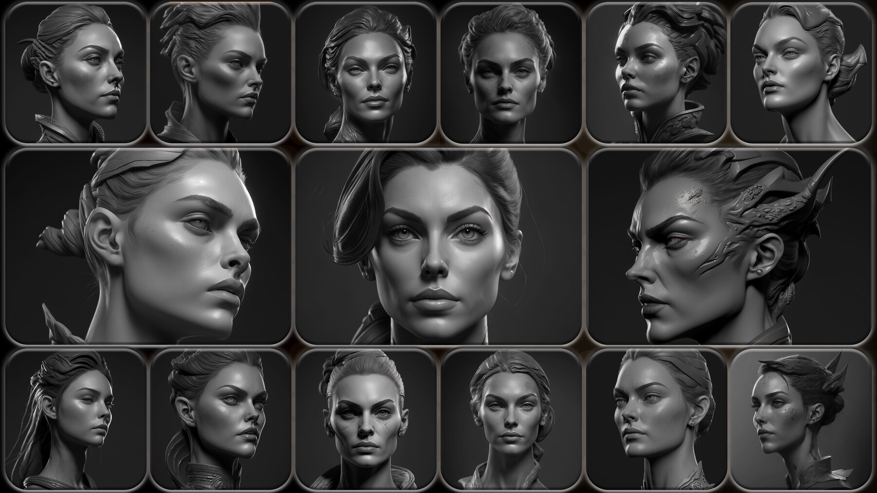 ArtStation - 300 Female Head Sculpt Reference Pack | 4K | v.1 | Artworks