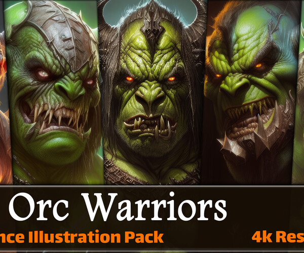 ArtStation - 300 Orc Warriors Reference Pack | 4K | v.1 | Artworks