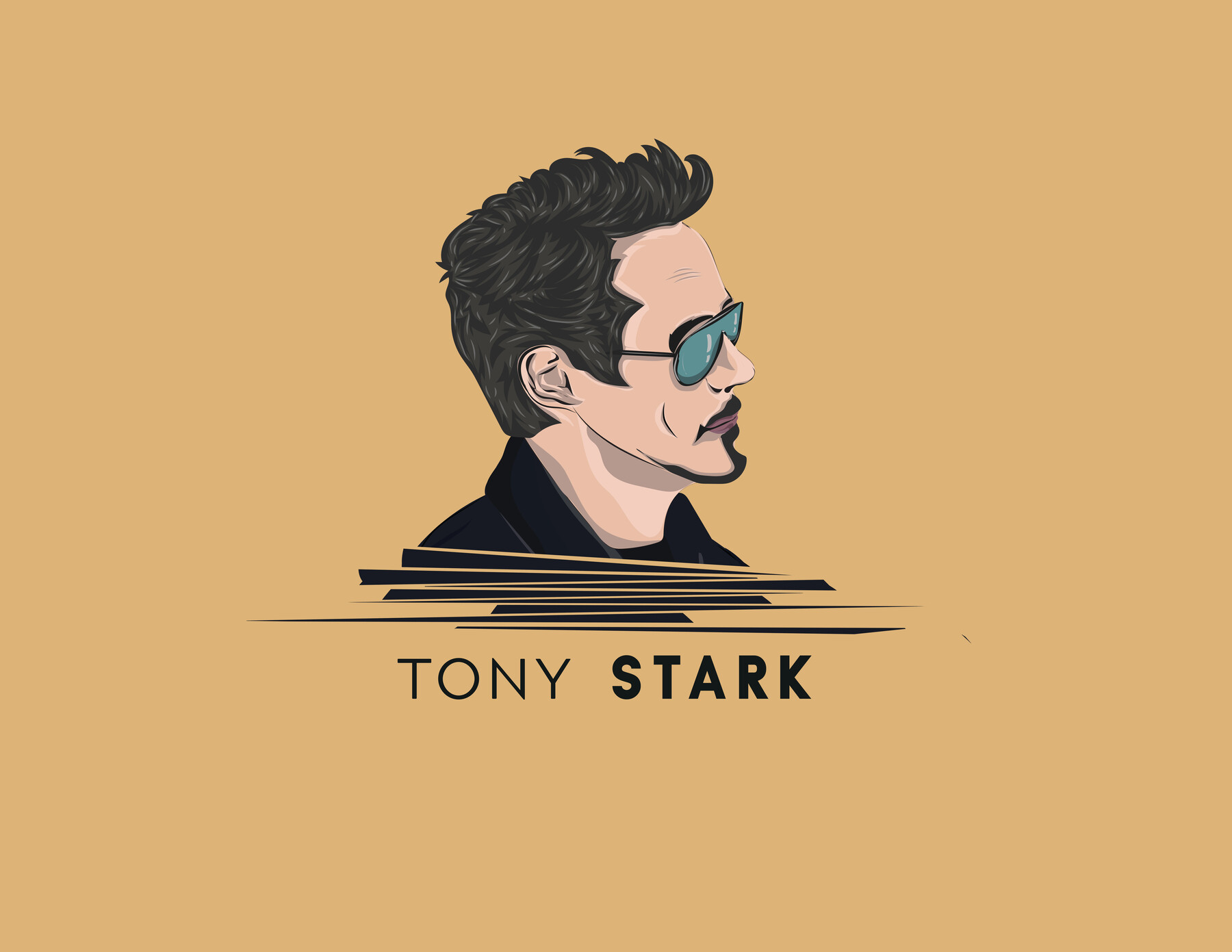 ArtStation - Vector Art of Tony Stark (RDJ) | Artworks