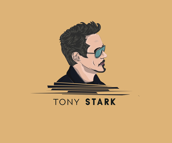 ArtStation - Vector Art of Tony Stark (RDJ) | Artworks