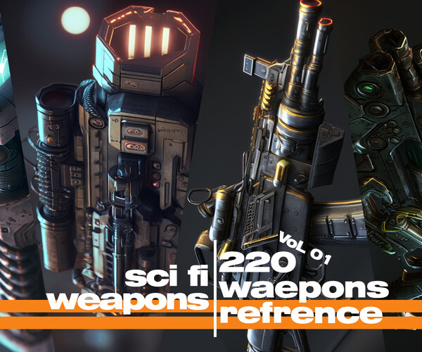 ArtStation - 220 sci_fi_weapons - VOL 01 - weapons references | Artworks