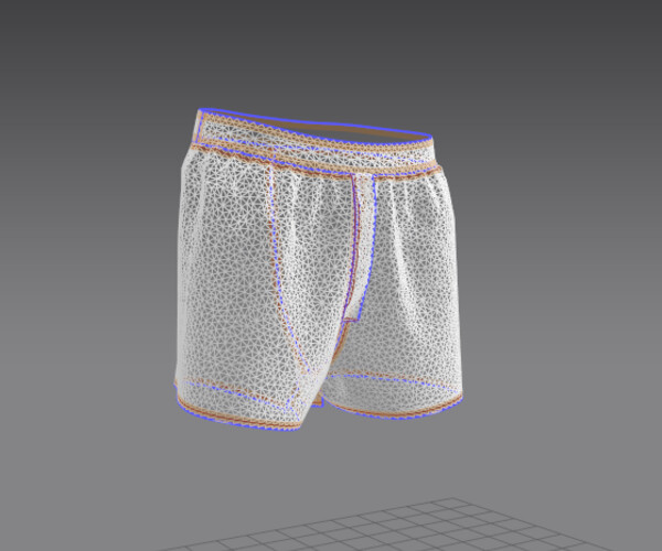 ArtStation - Marvelous Designer/CLO Boxershorts Clothing Male 3D Model ...
