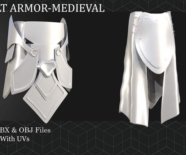 ArtStation - 20+10 Belt Armor-Medieval Base Mesh ( NEW UPDATE ) | Game ...