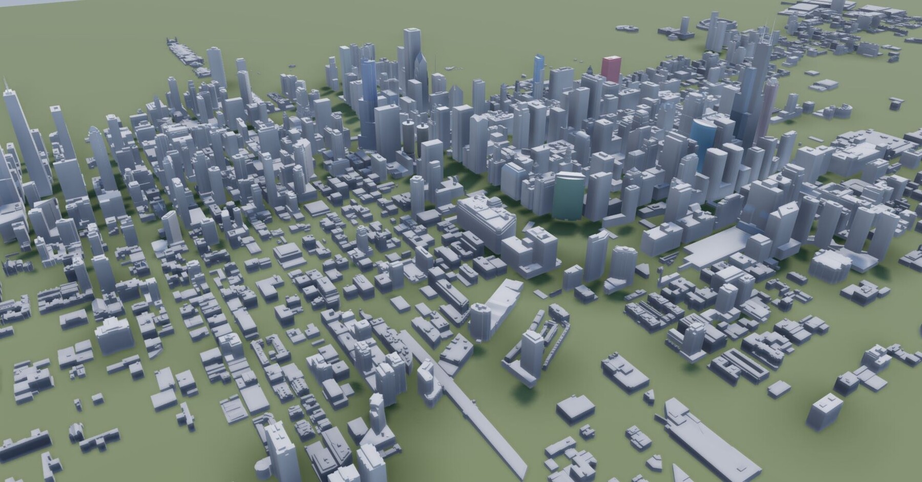 ArtStation - Chicago city lowpoly blocks kit 3D model | Game Assets