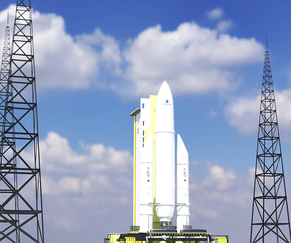 ArtStation - Ariane 5 with Launcher | Game Assets