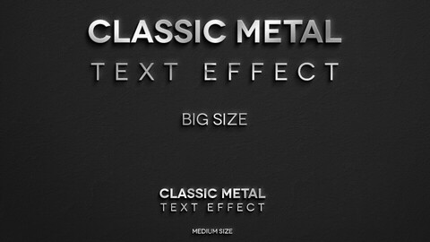 ArtStation - 3D Classic Metal. PSD fully editable text effect. Layer ...