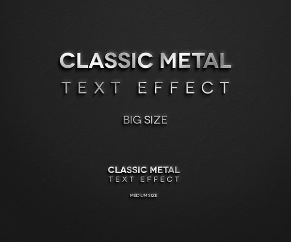 ArtStation - 3D Classic Metal. PSD fully editable text effect. Layer ...
