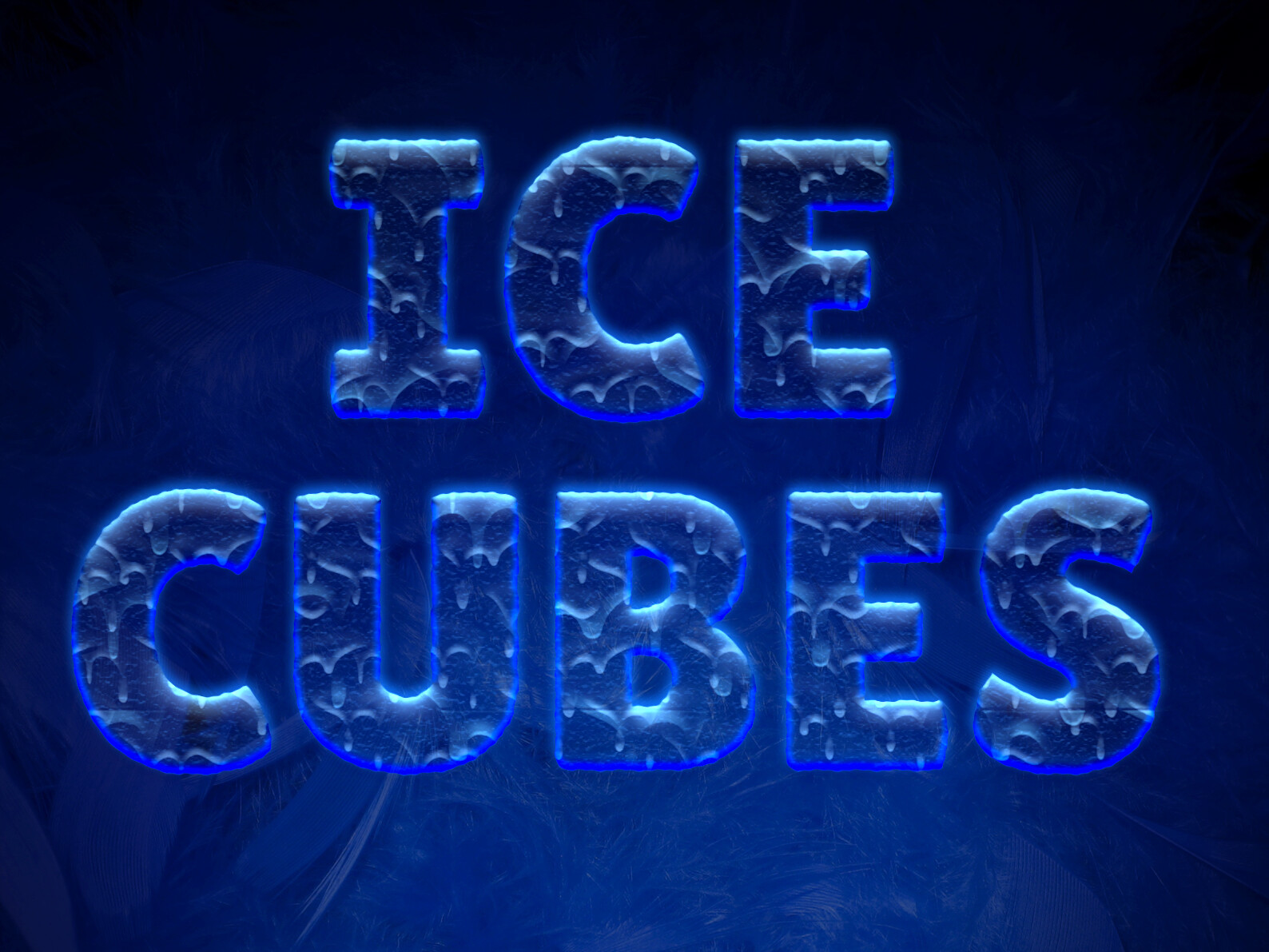 ArtStation - 3D Ice Cubes. PSD fully editable text effect. Layer style ...