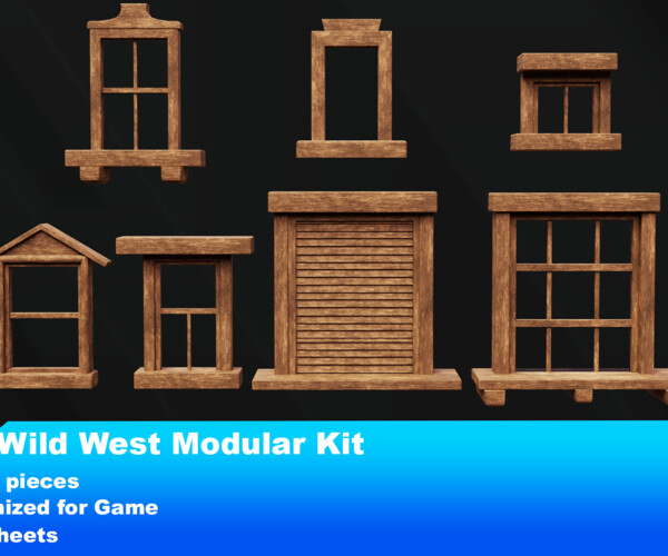 ArtStation - Wild West Modular Kit | Game Assets