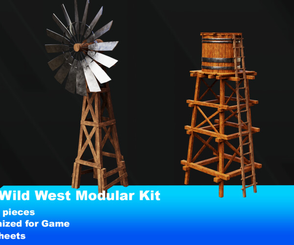 ArtStation - Wild West Modular Kit | Game Assets