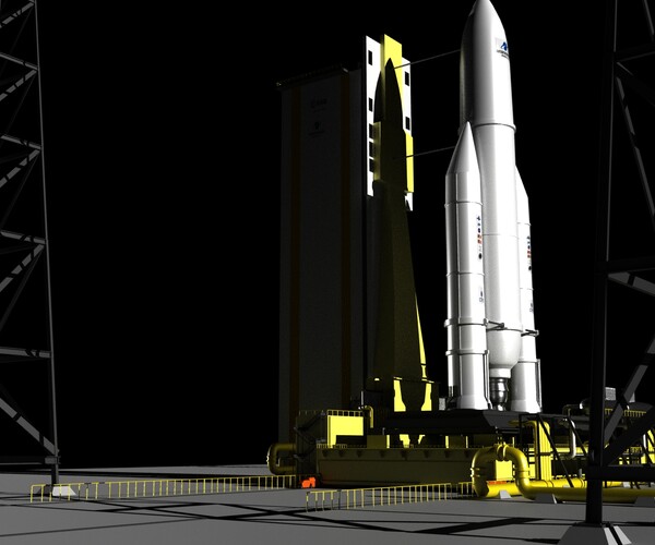 ArtStation - Ariane 5 with Launcher | Game Assets