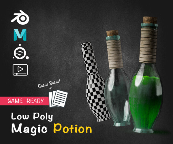 ArtStation - Tutorial: Magic Potion Game Asset | Tutorials