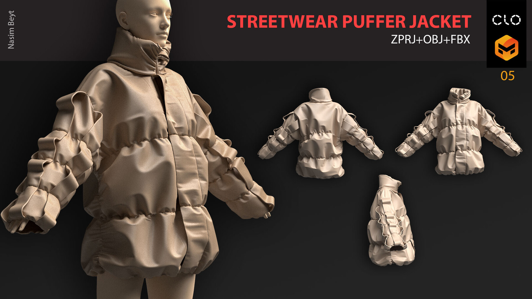ArtStation - 5 Streetwear Puffer Jacket (VOL.01). Marvelous ArtStation - 5 Streetwear Puffer Jacket (VOL.01). Marvelous