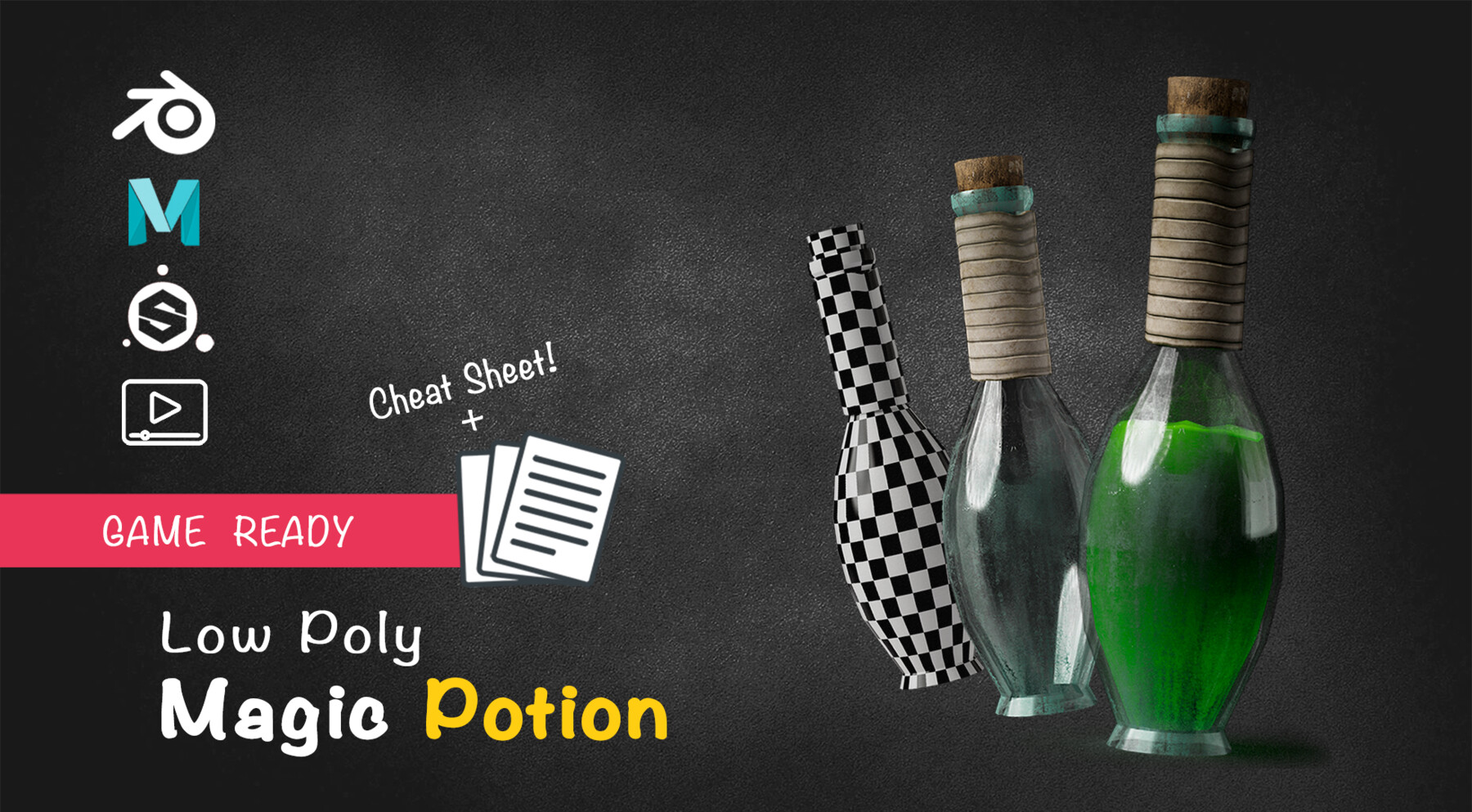 ArtStation - Tutorial: Magic Potion Game Asset | Tutorials