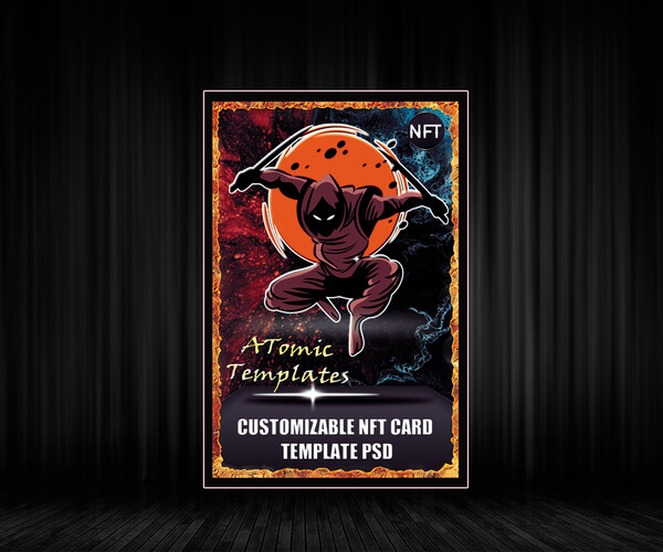 ArtStation - 4 in 1 NFT card Photoshop Template | Artworks