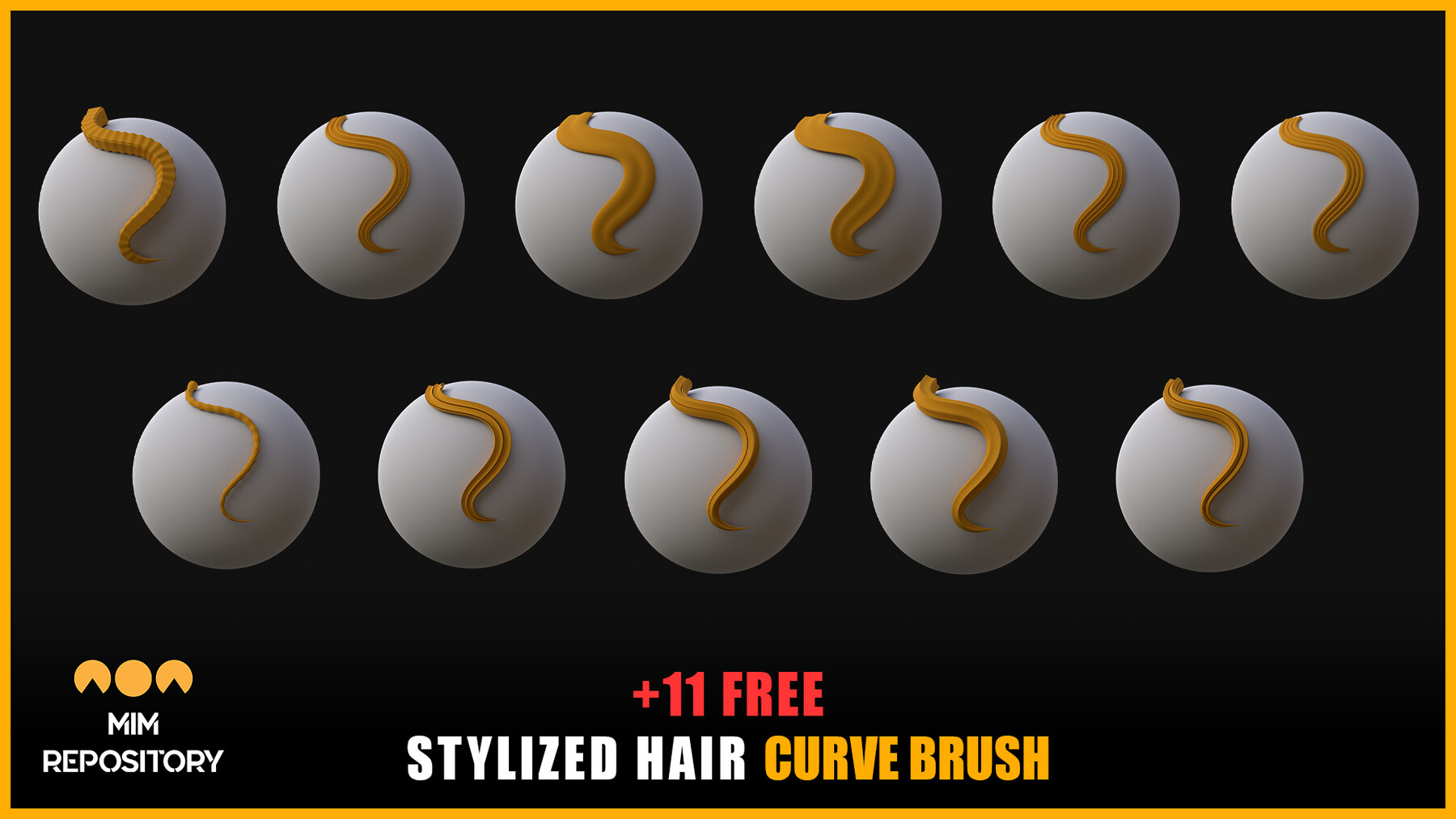 ArtStation - 30 Stylized Hair Base Mesh - VOL 02 | Resources