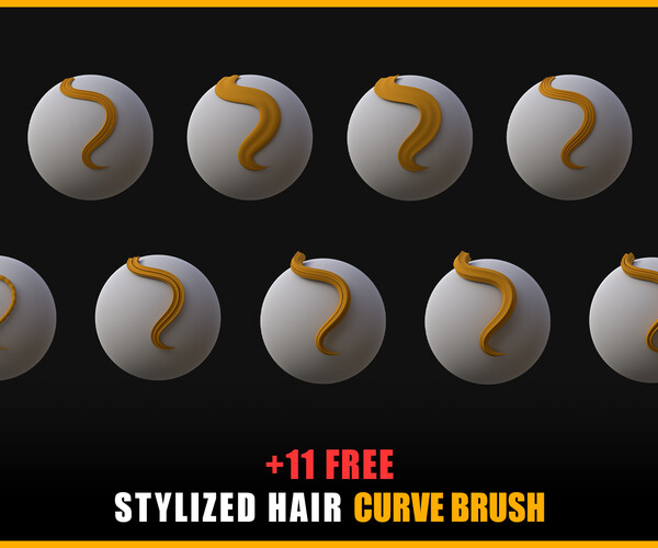 ArtStation - 30 Stylized Hair Base Mesh - VOL 02 | Resources