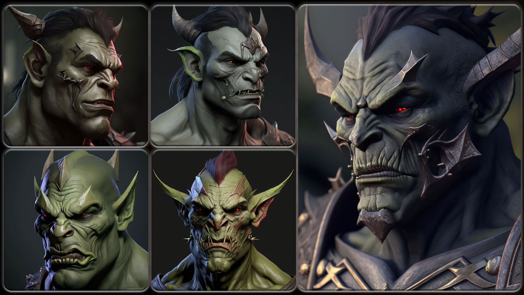ArtStation - 310 Orc Head Sculpt (Male and Female) Reference Pack | 4K ...