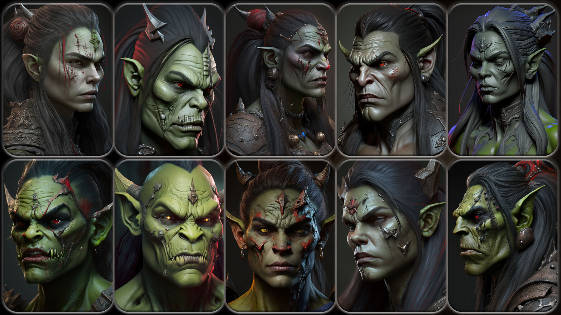 ArtStation - 310 Orc Head Sculpt (Male and Female) Reference Pack | 4K ...