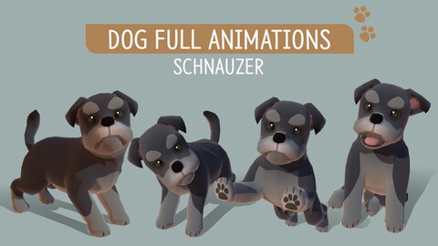 ArtStation - DOG Full Animations - Boston Terrier | Game Assets