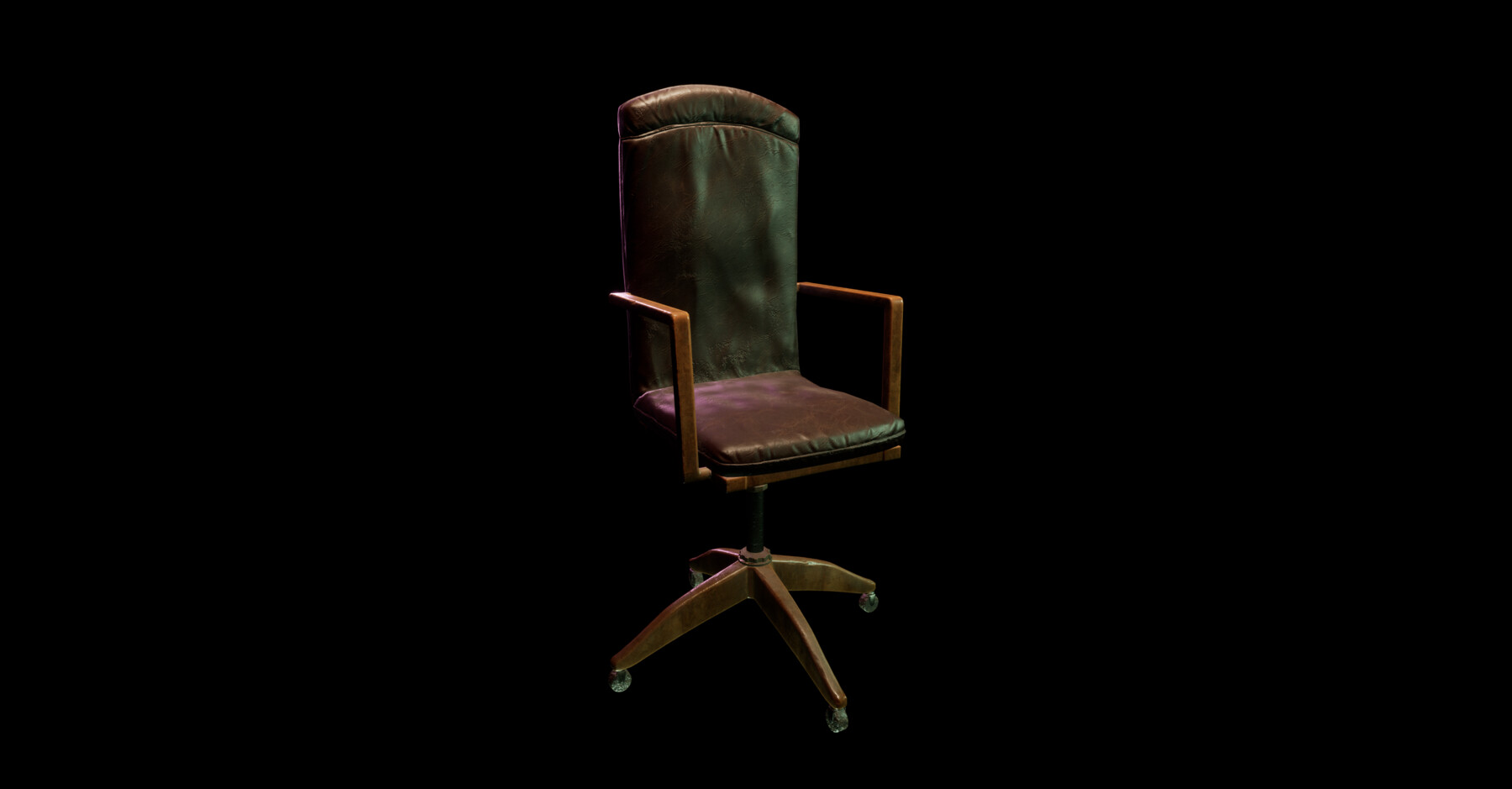 ArtStation - Real-time/GameReady Vintage Leather Office Chair | Game Assets