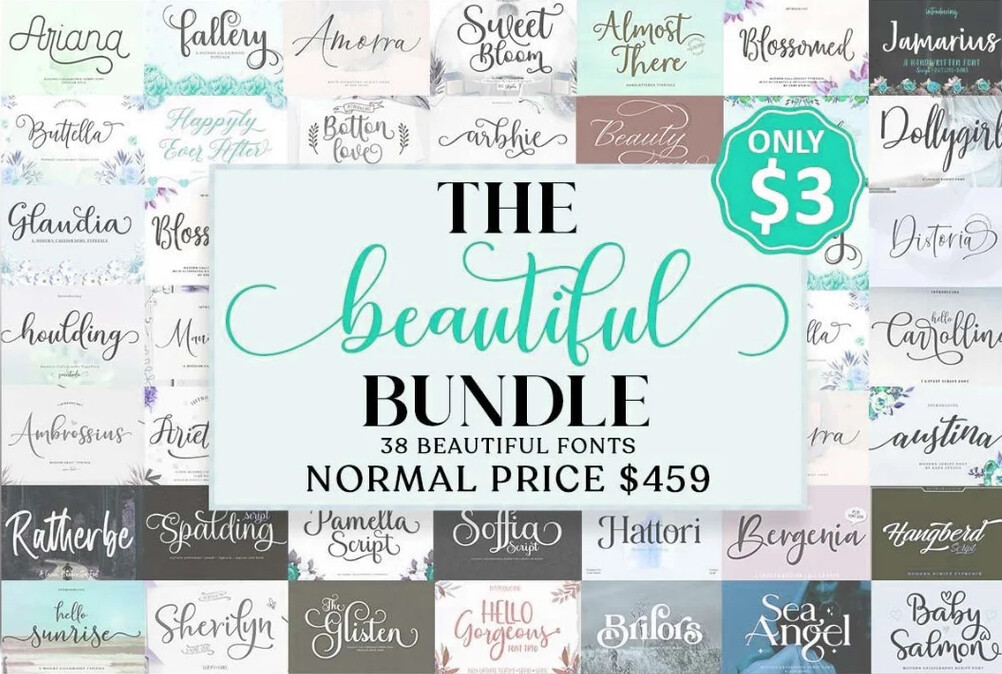 ArtStation - The Beautiful Font Bundle | Artworks