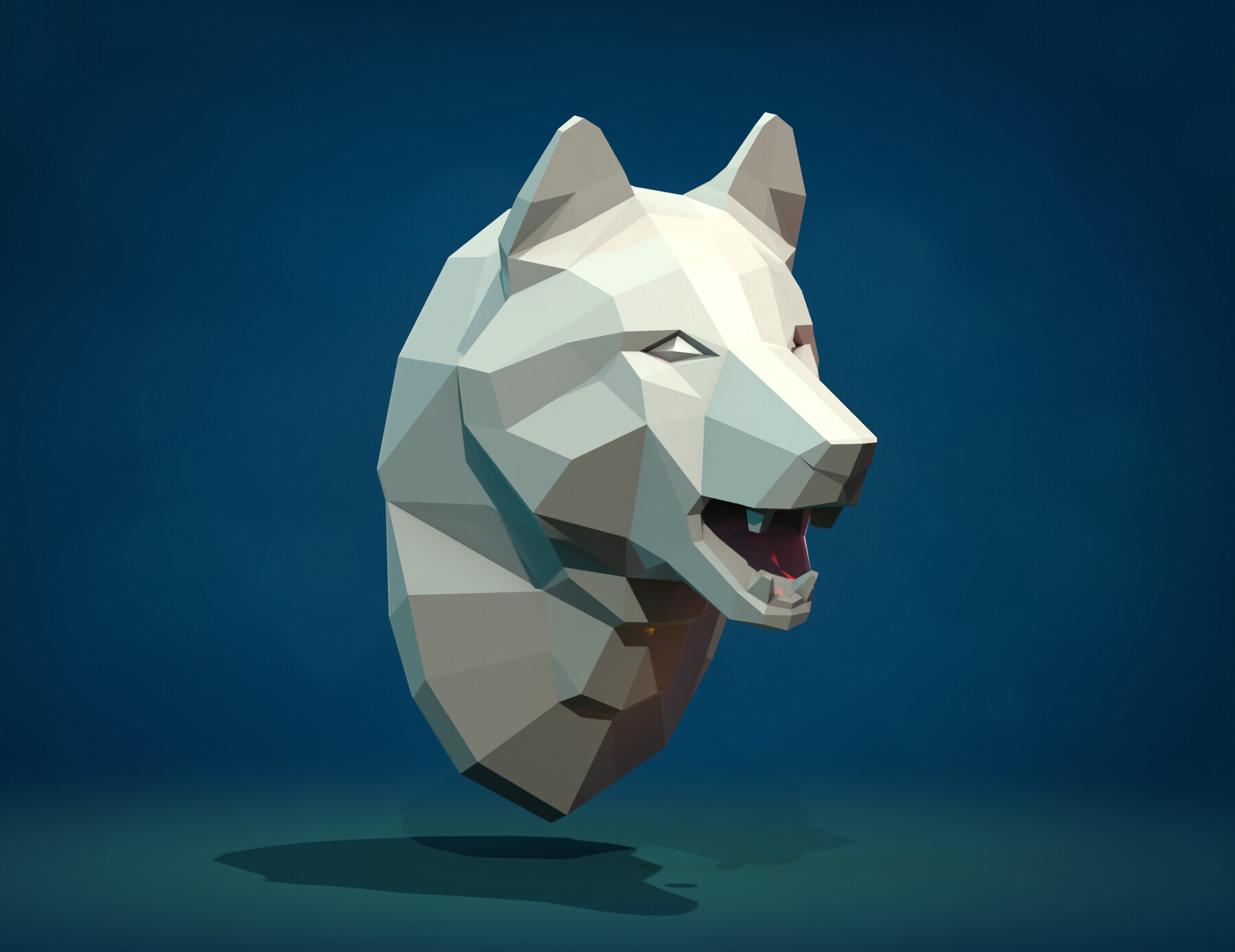 ArtStation - Wolf head low poly | Resources
