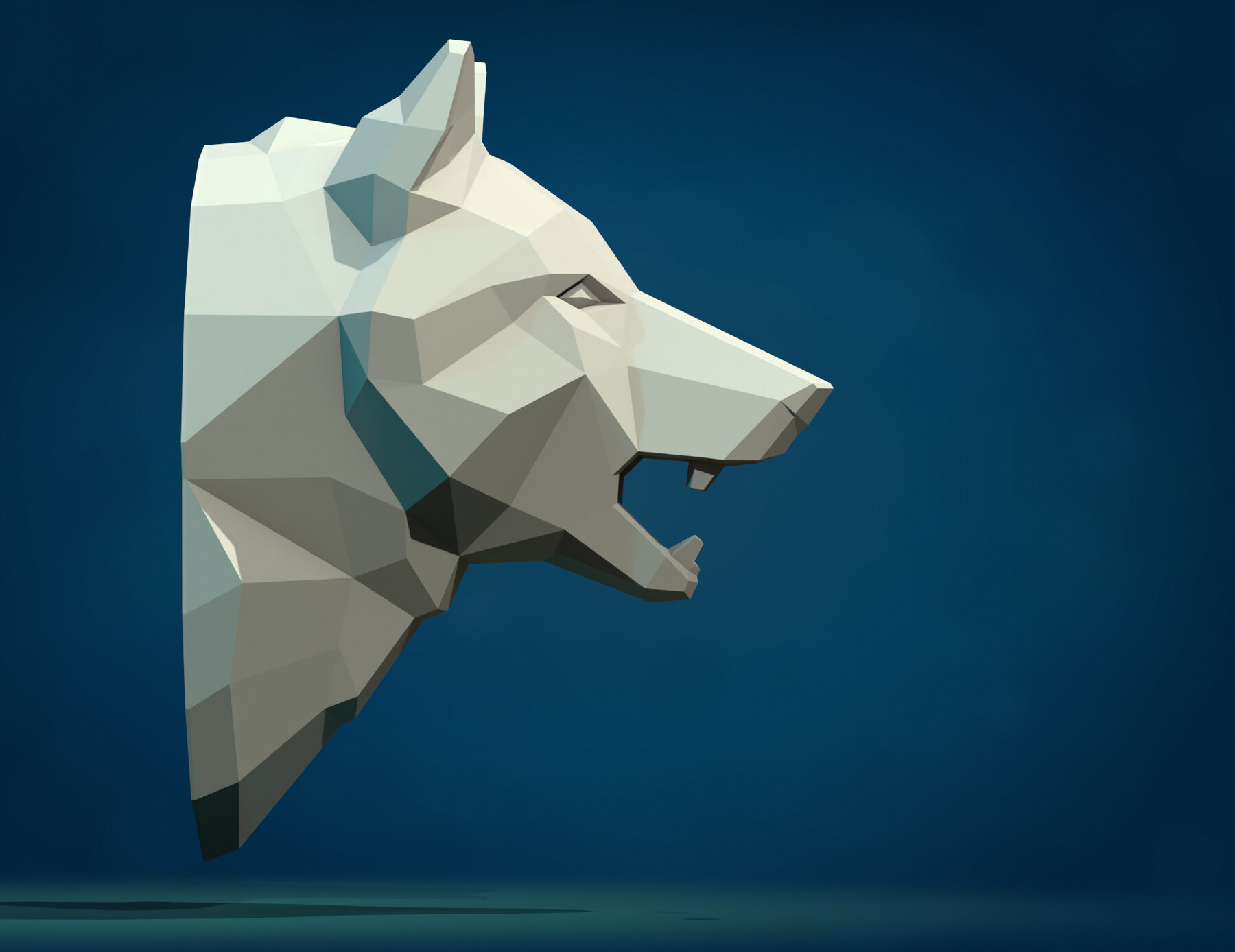 ArtStation - Wolf head low poly | Resources