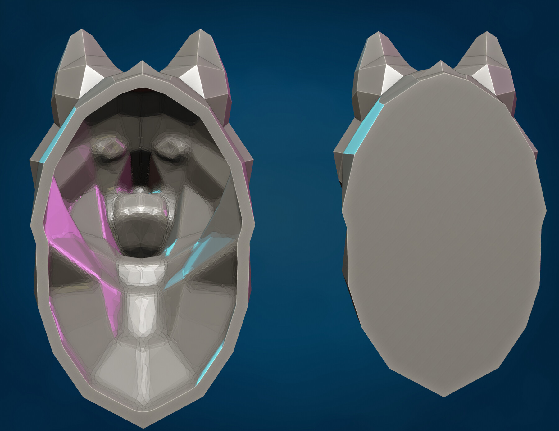 ArtStation - Wolf head low poly | Resources
