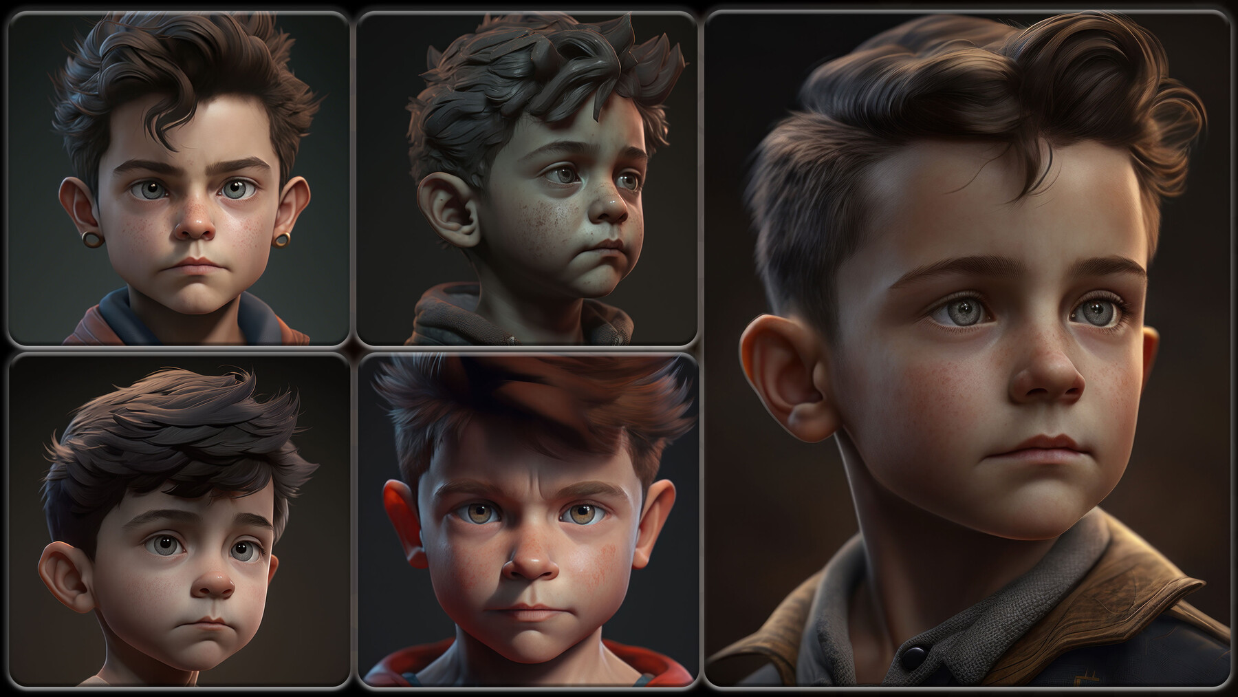 ArtStation - 300 Kid Head Sculpt (Boy and Girl) Reference Pack | 4K | v ...