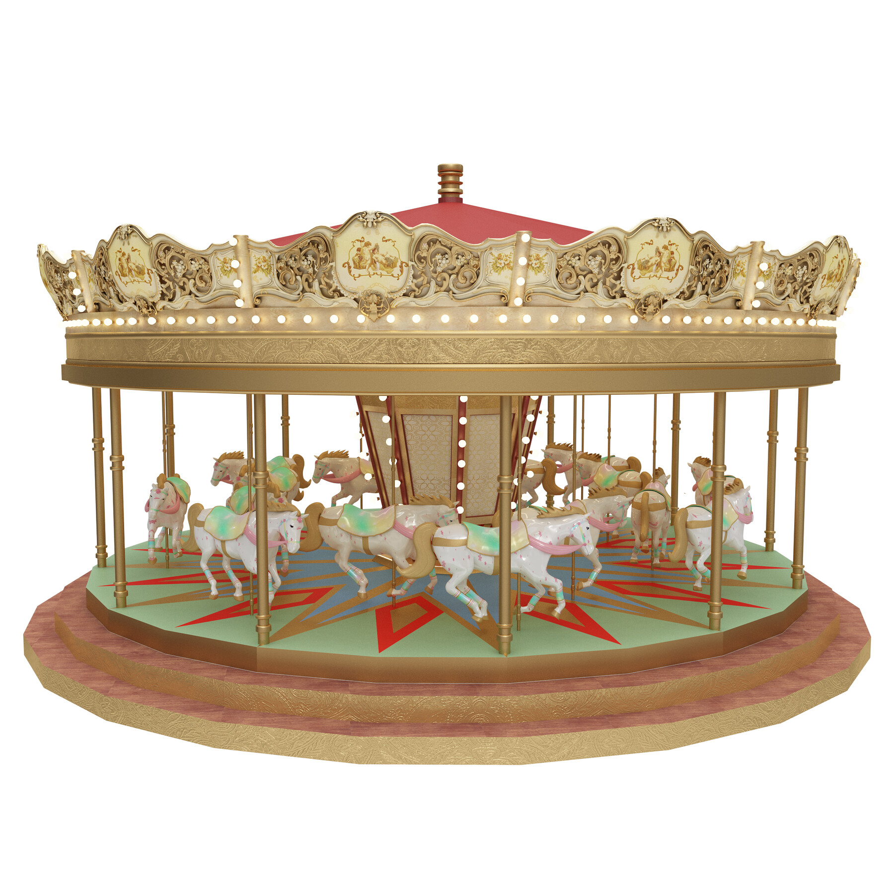 ArtStation - Carousel 3D model and 3d printable extra files | Resources