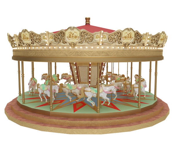ArtStation - Carousel 3D model and 3d printable extra files | Resources