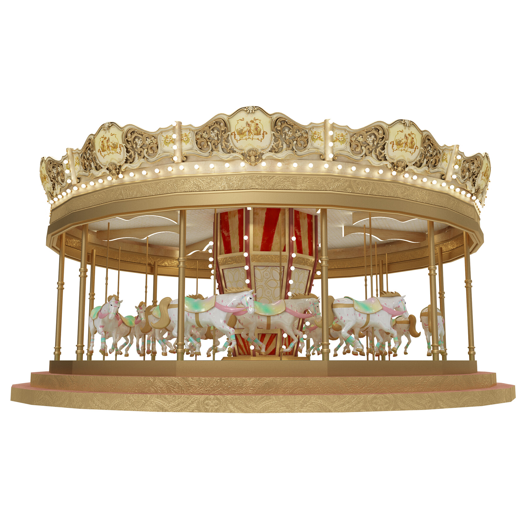 ArtStation - Carousel 3D model and 3d printable extra files | Resources