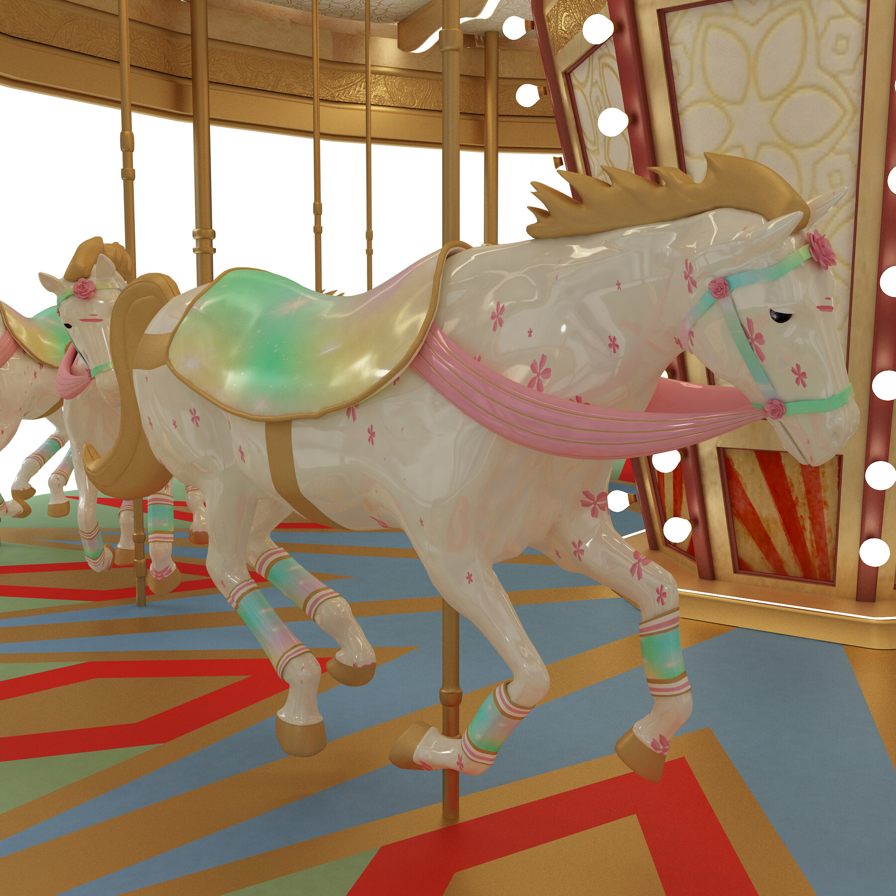 ArtStation - Carousel 3D model and 3d printable extra files | Resources