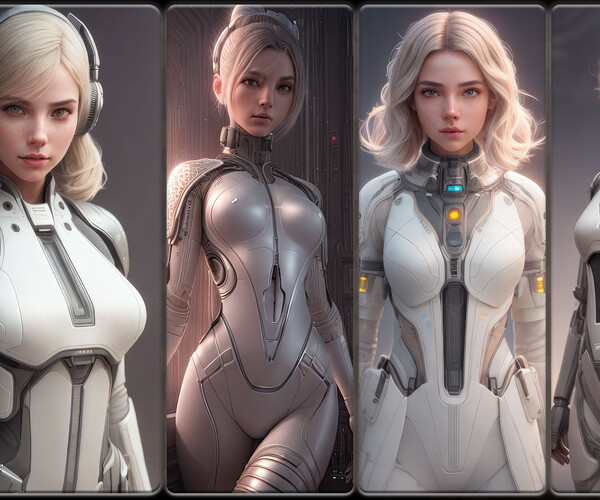 ArtStation - 400 Realistic Female Sci-Fi Reference Pack | 4K | v.1 | Artworks
