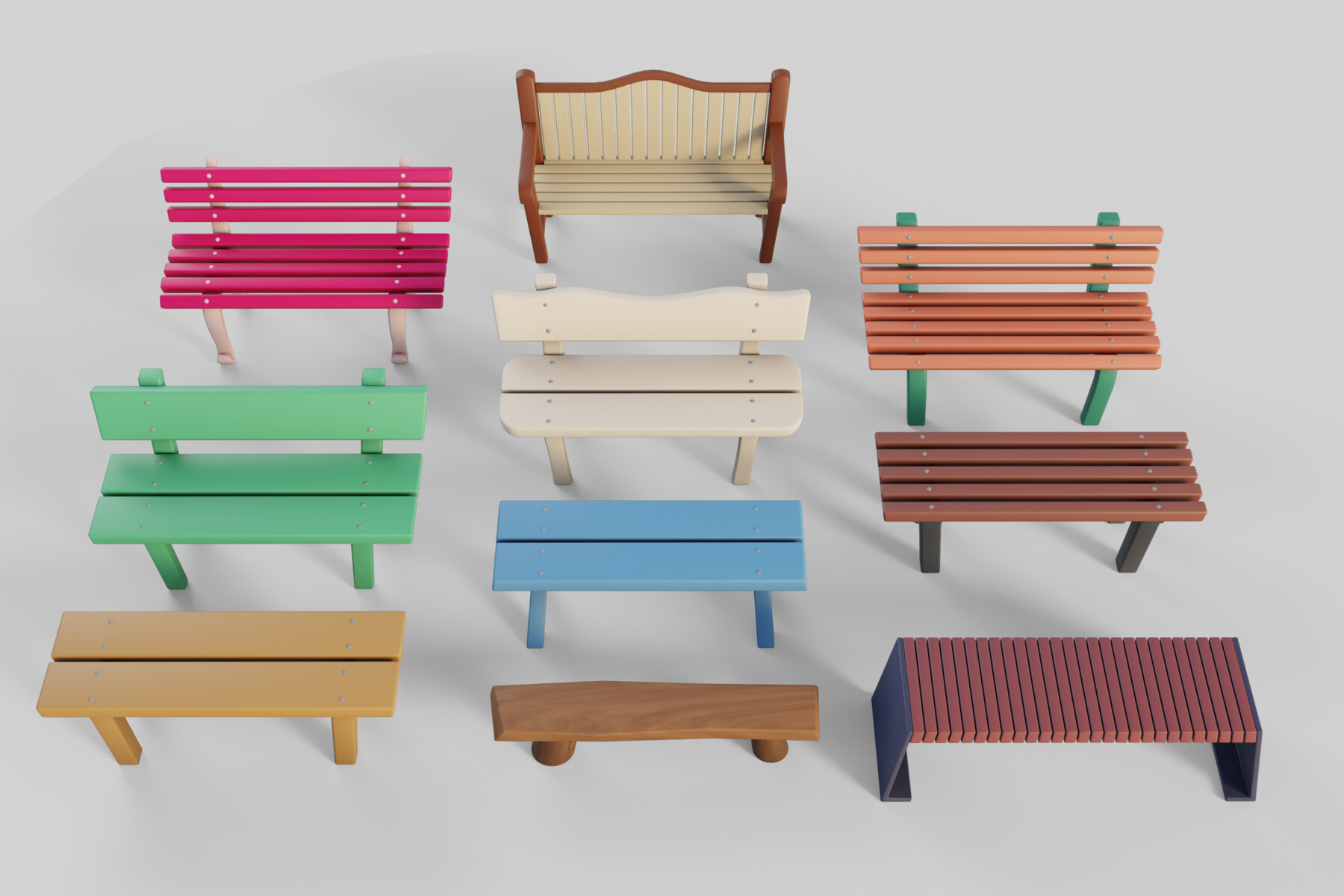 ArtStation - Cartoon Benches Collection | Resources