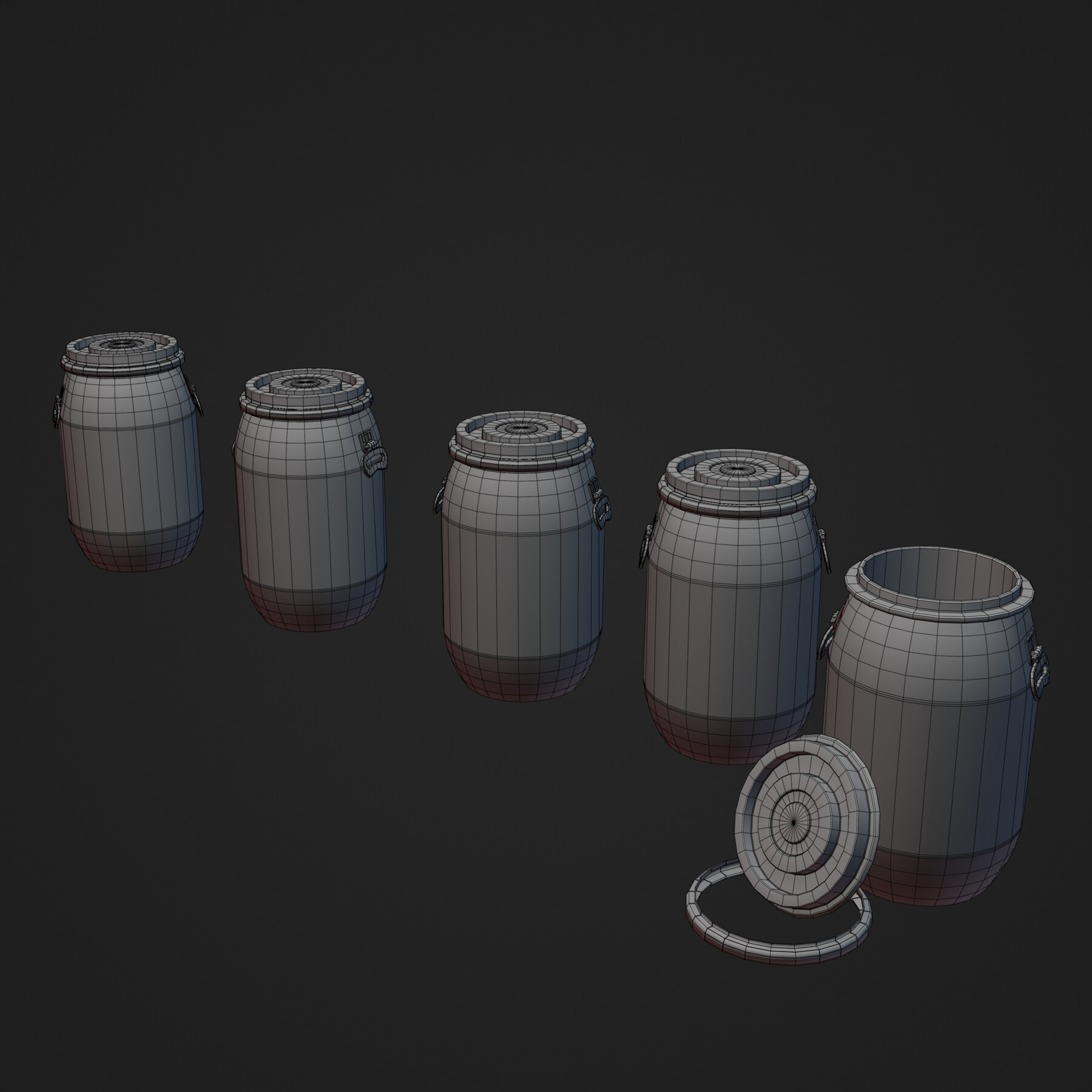 ArtStation - Low Poly Plastic Drum Model | Game Assets