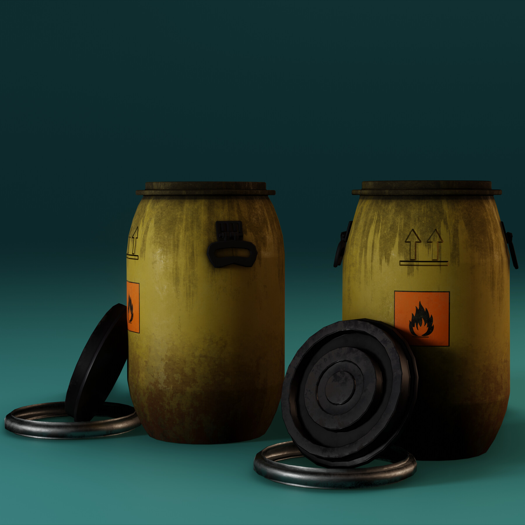 ArtStation - Low Poly Plastic Drum Model | Game Assets