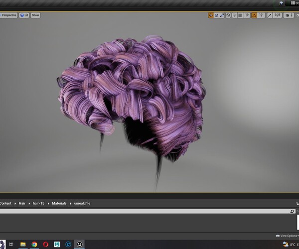 ArtStation - Realistic Female hair modern | Game Assets