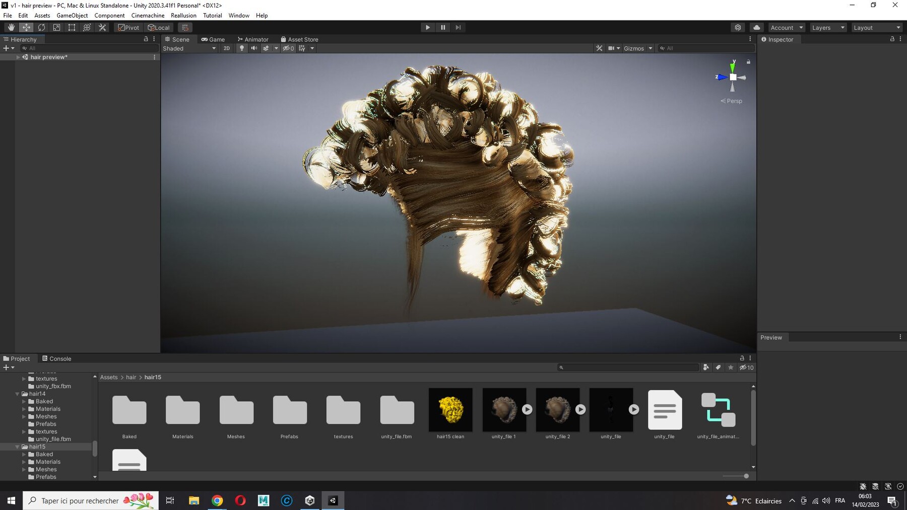ArtStation - Realistic Female hair modern | Game Assets