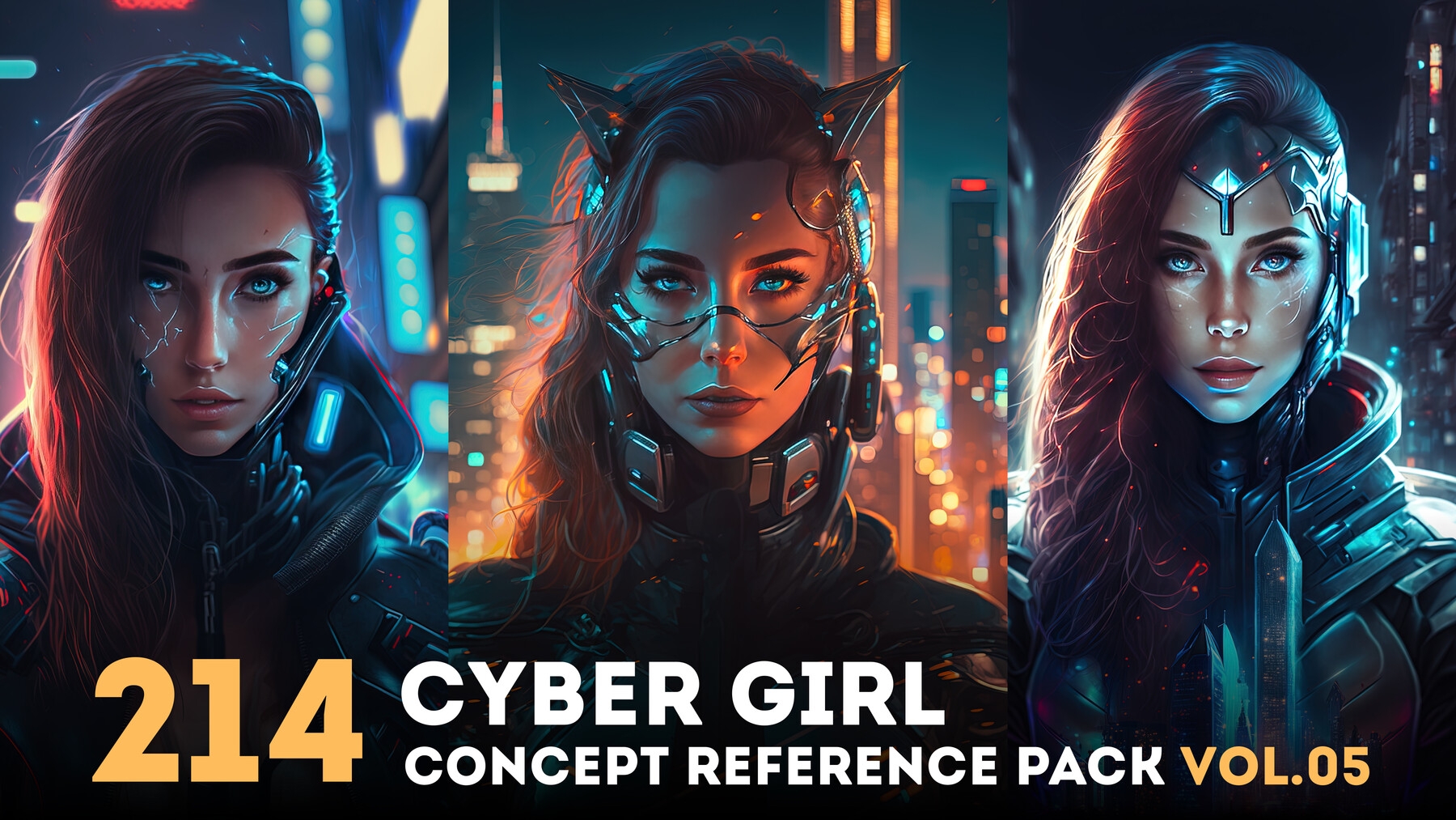 ArtStation - 214 arts - Cyber Girl - Concept Reference Pack Vol.05 - More Than 6K Resolution ...