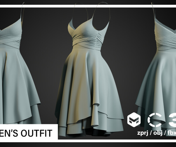 ArtStation - 8 WOMEN'S OUTFIT | Game Assets